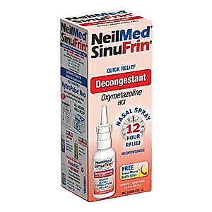 NeilMed SinuFrin Decongestant 12 Hour Nasal Congestion Relief Spray - 30mL Bonus Pack