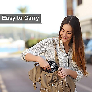 SkyGenius Battery Operated Clip On Oscillating Desk Fan, Portable Rechargeable Mini Personal Fan