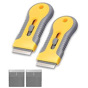 Bates- Razor Blade Scraper, 2 Pack, Razor Scraper Set with 30 Extra Blades, Razor Scraper, Window Scraper, Scraper Tool, Glass Scraper, Scraper Blades, Blade Scraper, Razor Blade Retractable.