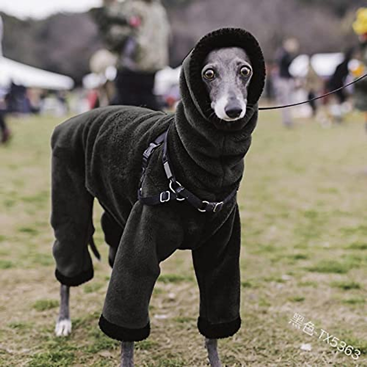 Dog Coat Winter Dog Sweater Double Face Flannel Turtleneck Pet Coat Large Dog Thickened Warm Four-Legs Long Sleeve Windproof Clothes for Medium Large Dogs