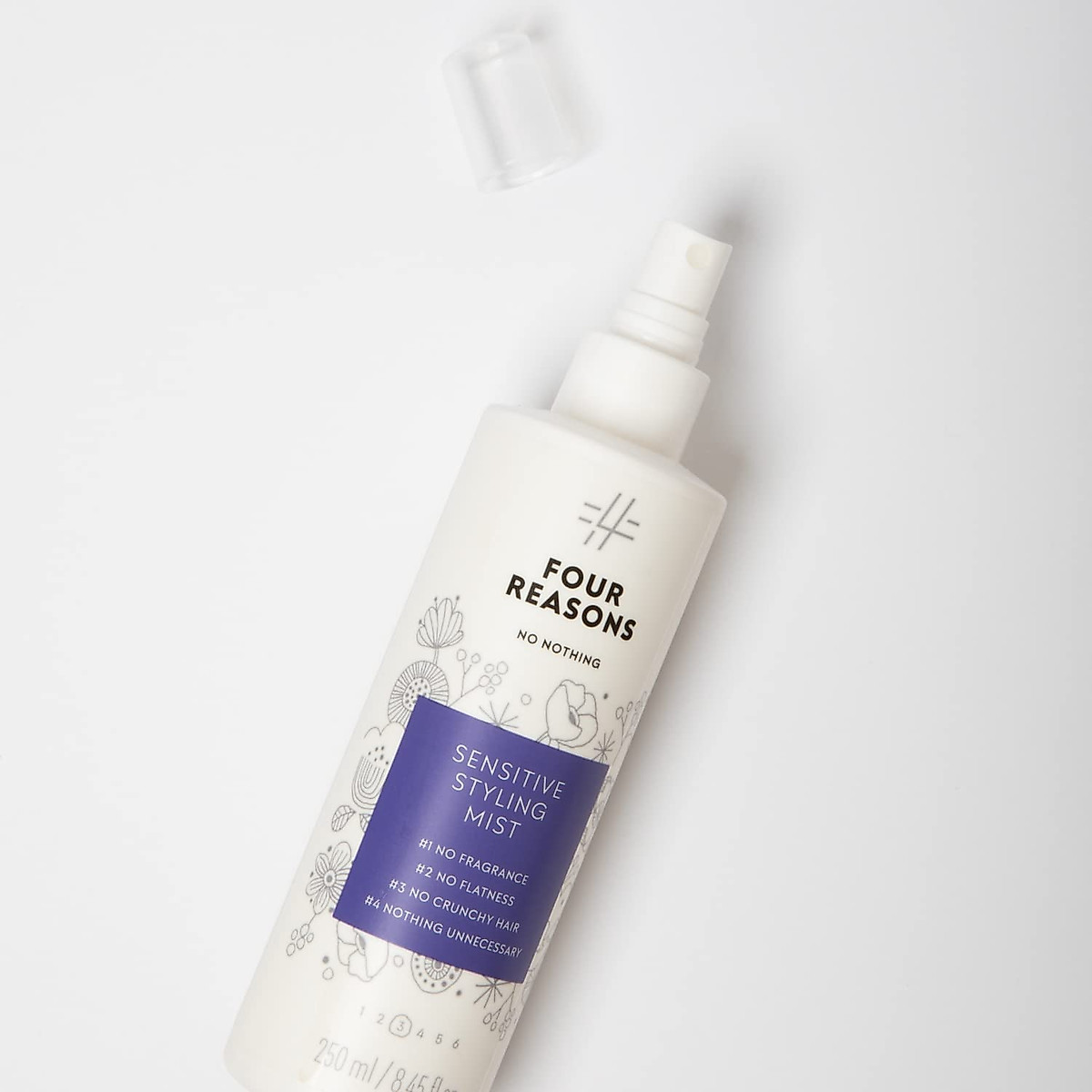 No nothing Very Sensitive Styling Mist - Fragrance Free Blow-Dry Styling Spray With Frizz Control, Non-Aerosol, Unscented, Anti-Humidity 100% Vegan - 8.5 fl oz