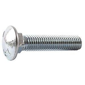 Small Parts FSC516134CBZ Round Zinc Plated Square-Neck Carriage Bolt, Steel, Hex, 5/16"-18" Thread Size, 1-3/4" Long (Pack of 100)