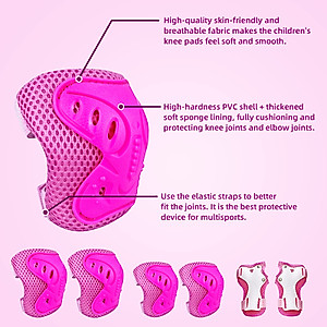 Boys Girls Kids Bike Helmet Outdoor Safety Pads Set AyeKu Knee Elbow Pads and Wrist Guards for Riding Scooter Skateboard Cycling Helmet 8-14 Years Old