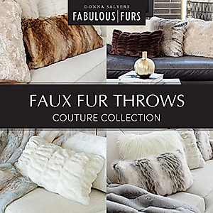 Fabulous-Furs Donna Salyers Couture Mink Faux-Fur Throw Blanket, Soft Blanket, 60x72 in, Graphite