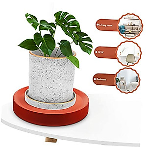 Abaodam Rolling Flower Pot Tray Serving Tray Round Carts with Wheels Heavy Duty Planters for Indoor Plants Flower Pot Saucer Plastic Pot Saucer Flower Pot Trolley Plants Caddy on Wheels Pp