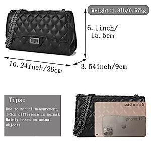 MIKOWEN Women's CrossBody Phone Bags,PU Leather Purse Handbags Mini Cell Phone Shoulder Bag with Card Slots and Shoulder Strap (Black-Large)