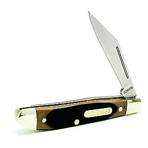 Old Timer 12OT Pal Traditional Folding Pocket Knife with 2.2in High Carbon Stainless Steel Blade, Sawcut Handle, and Convenient Size for EDC, Whittling, Camping, Hunting, General Use, and Outdoors
