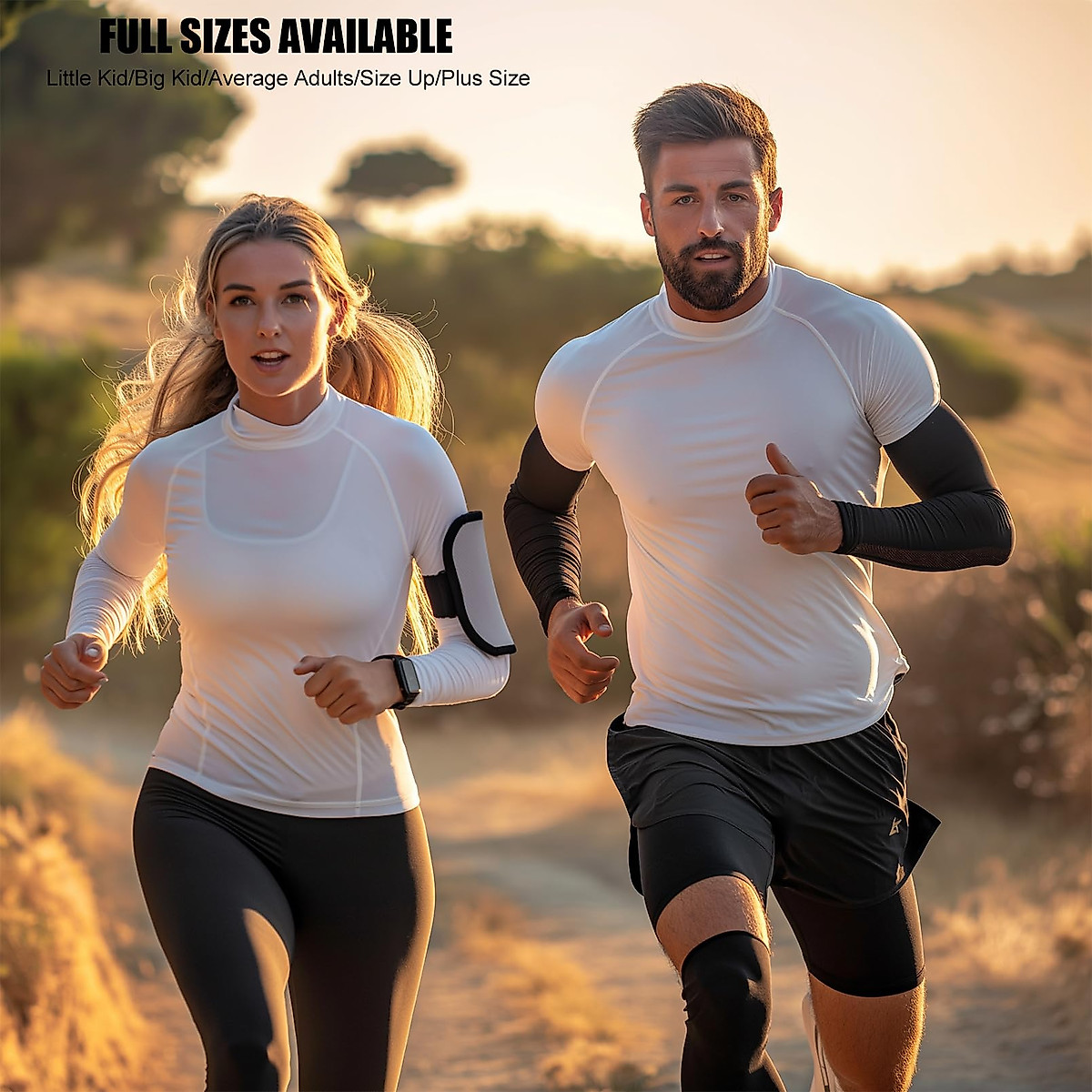 Luwint Kids Arm Sleeves 2 Pairs | UPF 50+ UV Cooling Sun Protection for Boys Girls 4-12 Years - Sports, Outdoor, Football