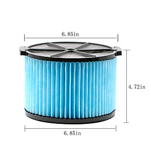 Replacement Filter for Ridgid VF3500 3-Layer Wet/Dry 3-4.5 Gallon Portable Vacuum Compatible with WD4050 WD4070 WD45-2 Packs