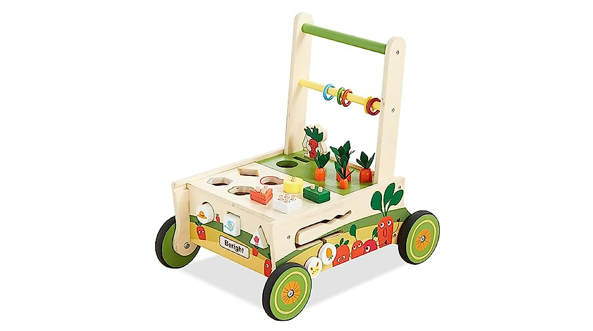 Beright 12-in-1 Wooden Baby Walker for Skill Development