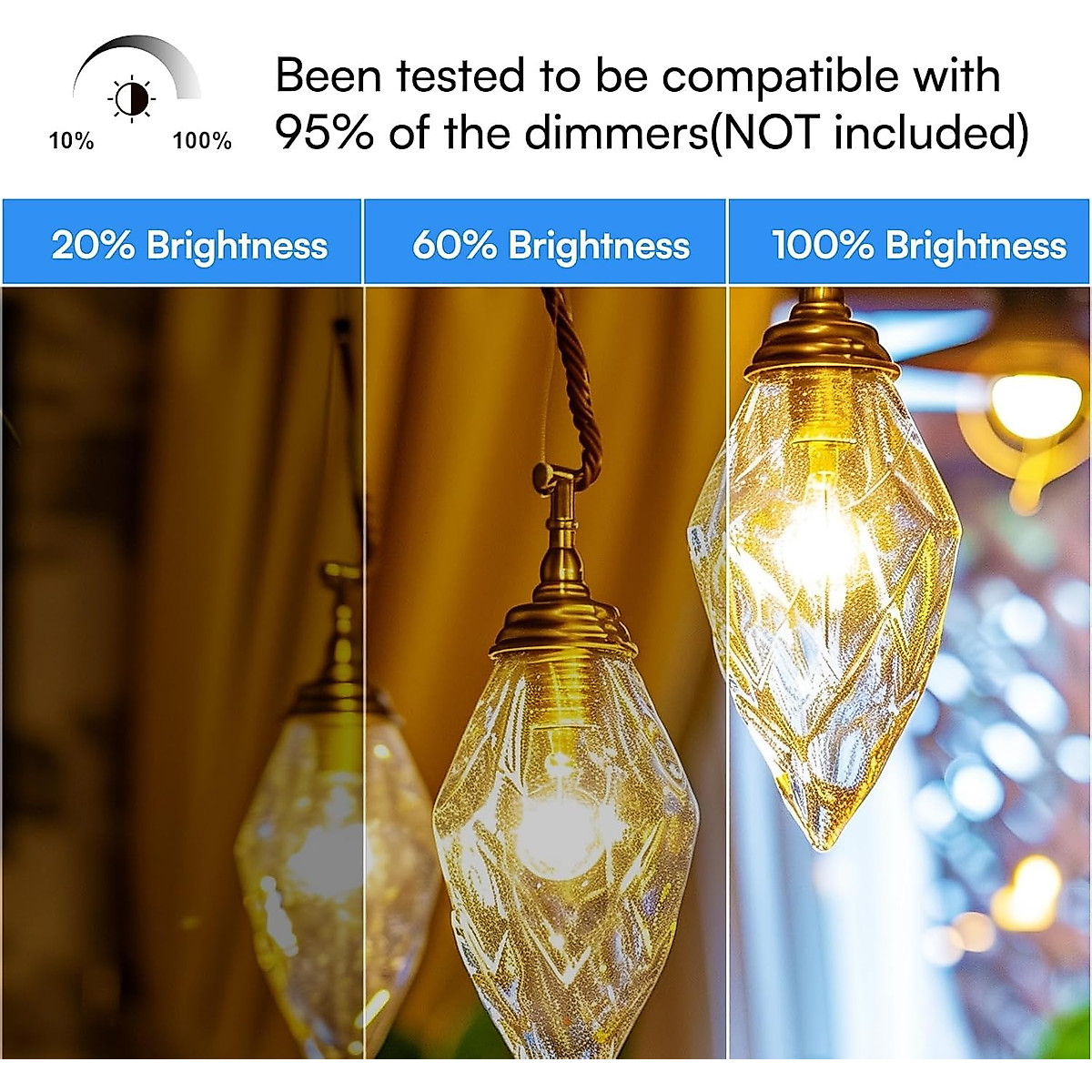 VOLIVO 24 Pack Vintage LED Bulbs, A19 Dimmable LED Light Bulb, 2700K Warm White, 60W Equivalent, CRI 80+, Clear Glass Filament Bulbs, 7W, E26 Standard Base, Classic Edison Antique Style Bulbs for Home