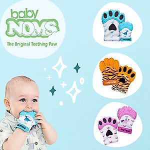 BABYNOMS ® Teething Mitten | Orange Tiger Teething Paw