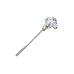 Nitrip RTD PT100 Temperature Sensor Probe 1/2" 201 Stainless Steel NPT Thread Thermocouple Terminal Head(200mm)