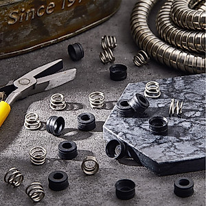 RP4993 Replacement Seats and Springs Faucet Repair Kit RP4993 Seats and Springs Compatible with Faucet Rod Replacement, Black (36 Pairs)