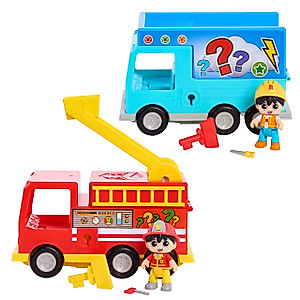 Ryan's Mystery Playdate Mystery Fire Truck, Includes 1 Ryan Figure and Mystery Accessory, Kids Toys for Ages 3 Up by Just Play