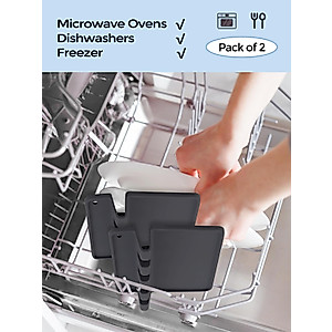 Silicone Spoon Rest with Drip Pad for Stove Top(2PCS), Large Utensil Rest for Multiple Utensils, Heat-Resistant & Dishwasher Safe Kitchen Utensil Holder for Spatula, Ladle, Kitchen Gadgets (Black)