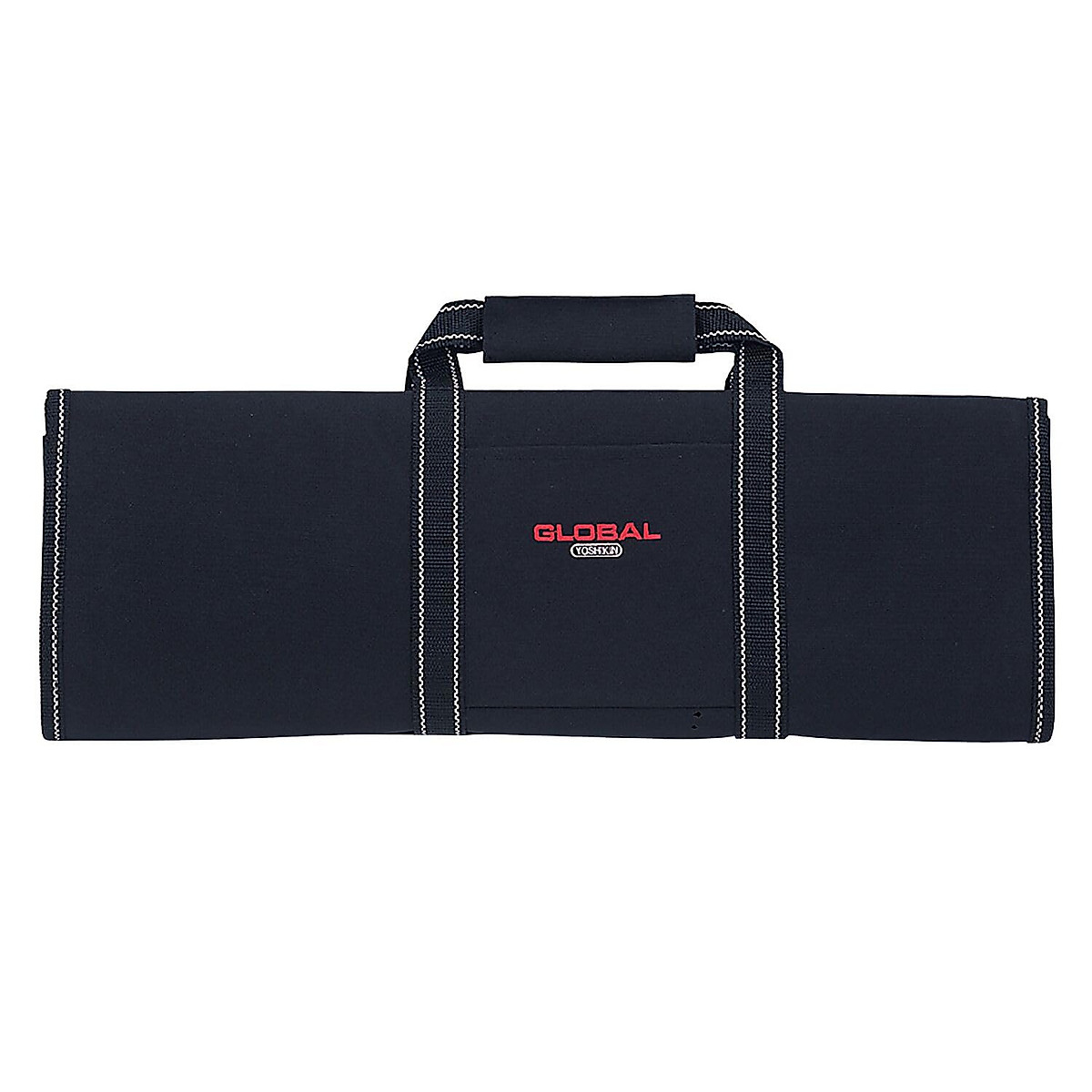 Global G-668/16, Knife Roll with Handle and 16 Pockets, Black