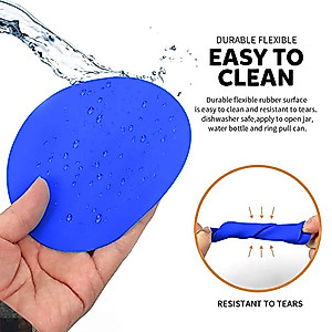 MEHIDFY Jar Opener, 4 in 1 Can Opener with Jar Opener Gripper Pad, Multifunctional Bottle Opener for Weak hands, Seniors with Arthritis and Anyone with Low Strength, Kitchen Gadgets (2*Blue)