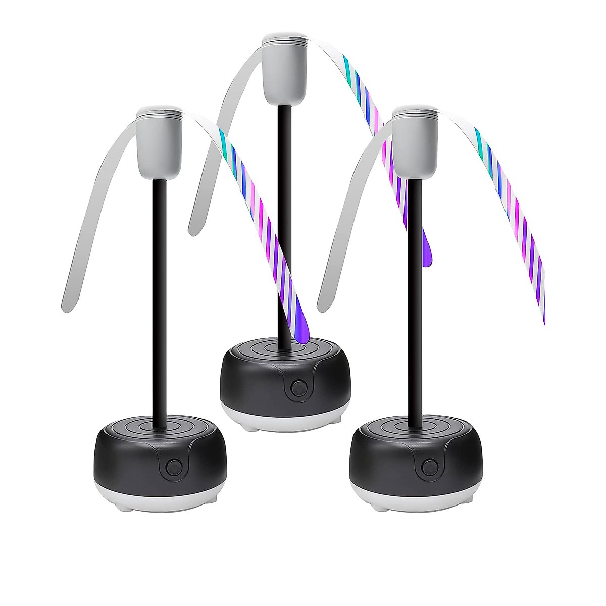 WFFOIFL Fly Fans for Tables, Adjustable Angle Battery-Powered Bug Fan, Purely Physical Fly Fan, Portable Table Fans for Flies（3pack）