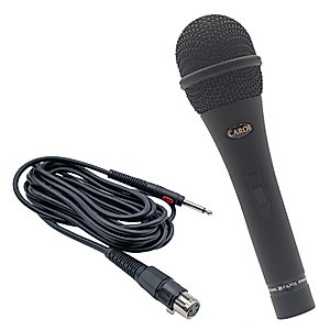 CAROL GS-57 Cardioid Dynamic Vocal Microphone w/ 14.8ft XLR to 1/4"(6.35mm) Cable, for Presentation & Home Studio, Stage, Shock Absorber Effects, Compatible with Amplifier