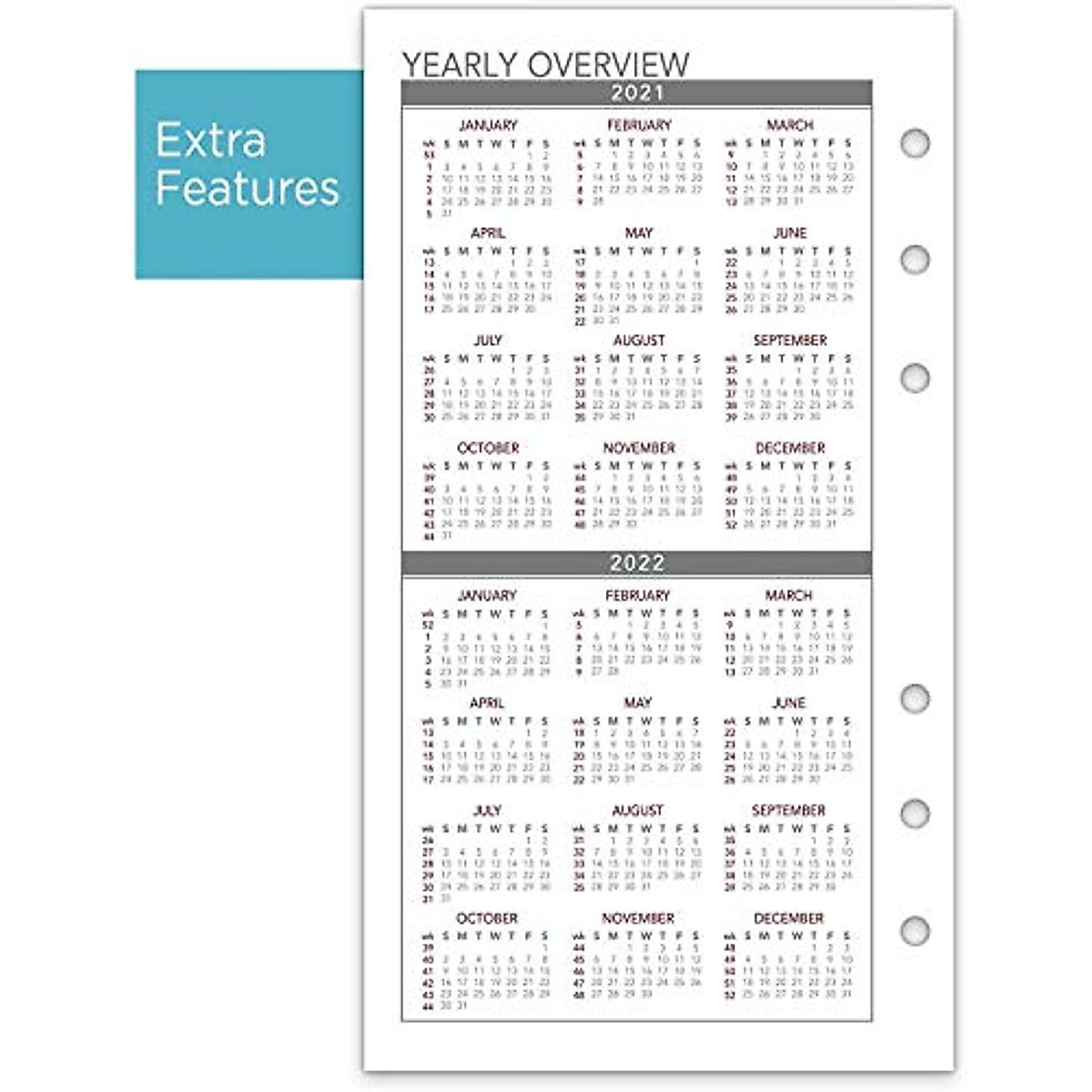 2021 Monthly Planner Refill by AT-A-GLANCE, 87129 DAY-TIMER, 3-3/4" x 6-3/4", Size 3 (063-685Y)