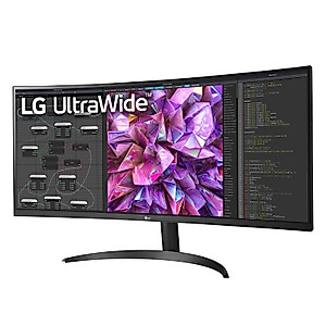 LG 34WQ60C-B.AUS 34" Curved UltraWide™ QHD IPS HDR 10 Monitor with Dual Controller & OnScreen Control, Black