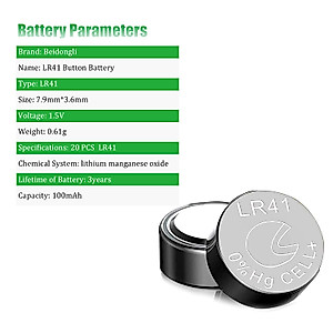 LR41 Battery AG3 392 384 192 Battery 1.5V Button Coin Cell Batteries