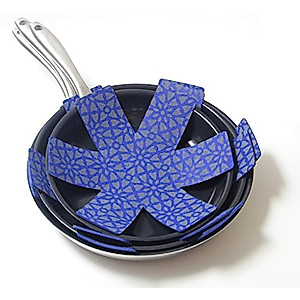 Pot and Pan Protectors for Stacking, Mosaic Design- Set of 12 in 3 Different Sizes, Cookware Protector/Dividers, Pan Separator Anti-Slip to Prevent Scratching or Marring When Stacking, Extra Thick