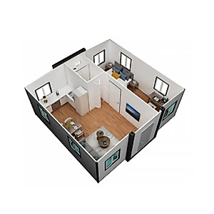 40Ft 20Ft Shipping Prefab Light Steel Folding Prefabricated Home Villa 5 Bedroom Container Expandable House