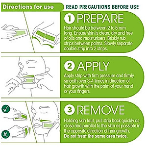 Nads Hair Removal Facial Strips 24 Count