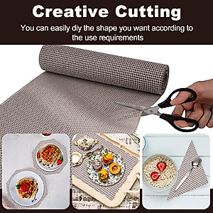 TOROTON Shelf Cabinet Liner Non-Adhesive, 12 in x 20 FT Strong Grip Shelving Liner for Kitchen Cabinets, Non Slip Kitchen Protector Liner for Drawers, Shelves, Cupboards, Refrigerator, Coffee Bean