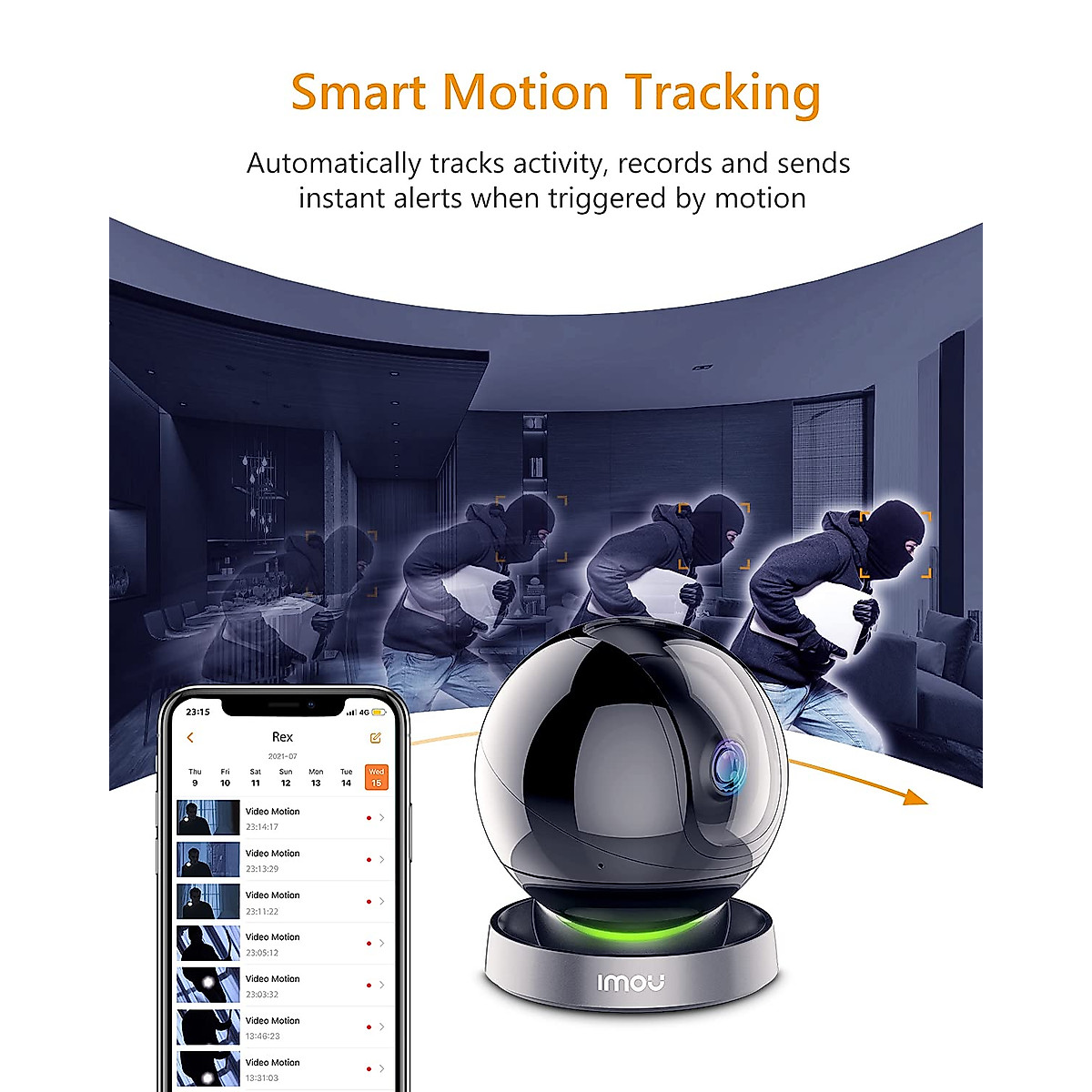 Home Security Camera 4MP Indoor Camera Pan/Tilt, Plug-in WiFi Camera (2.4G ONLY) Baby Monitor Dog Camera with Spotlight & Siren, Night Vision, 2-Way Audio, Human & Sound Detection, Motion Tracking