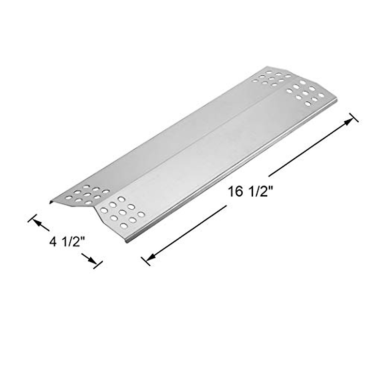 YIHAM KZ982 Replacement Parts for Kitchenaid 2 Burner 720-0819 Gas Grill, 2 PCS Heat Shield Plate + 2 PCS Grill Burner Tube + 2 PCS Grill Igniter Wire, Stainless Steel, 16 1/2 inch