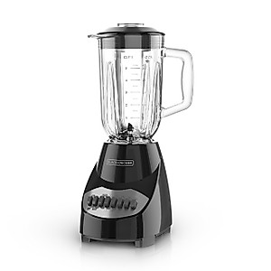 BLACK+DECKER 10-Speed Countertop Blender with 48oz Glass Jar and 4-point Stainless Steel Blade and BLACK+DECKER 2-Slice Extra Wide Slot Toaster
