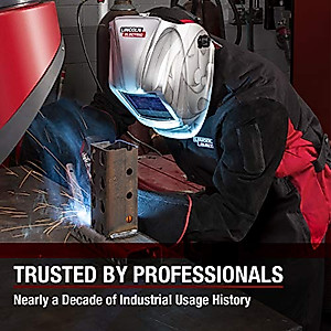 Lincoln Electric unisex adult Hybrid Shadow Split Leather Sleeved Jacket, Black/Red, X-Large US