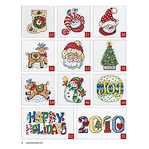 Leisure Arts XStitch Holiday OrnmntsGalorBk