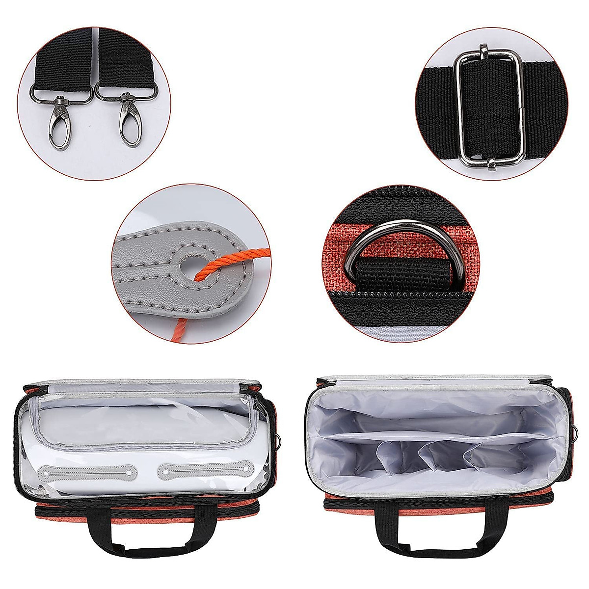 Crochet Bag Organizer, Travel Yarn Storage Bag, Crochet Tote Bag, Knitting Bag and Tote Organizer, Lightweight Portable On-The-Go Knitting Bag Ideal for Small to Medium Projects