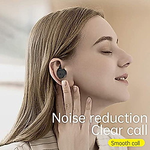 CYBORIS Wireless Bluetooth Earphone, IPX7 Waterproof Sport Headphones Wireless Bluetooth 5.0 Sports Earbuds Noise Canceling HiFi 3D Stereo Sound with Built-in Mic and Charging Box (Black)