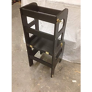 Exception Woodcrafts Convertible Tower,Convertible Helper tower - table/chair Step'n'Sit all-in-one, Montessori learning stool, kitchen step stool