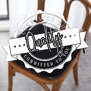 Elegant Comfort 2 Pack Chair Cushion Covers - Skid-Proof Rubber Backing - 16 x 16 Inch - Thick Dining Square Shape Seat Covers - Comfortable Textured Chair Pads with Ties - Thatch Pattern, Cream