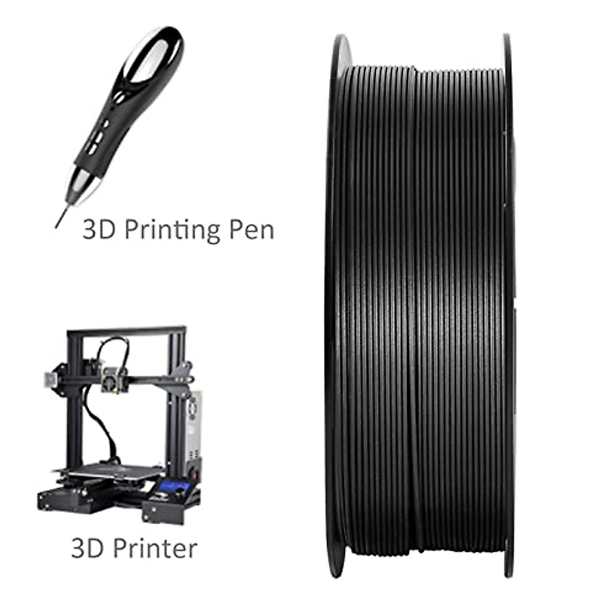 AVOMEB PLA 1.75mm Filament, 3D Printer Filament, Dimensional Accuracy +/-0.02mm, 2.2lbs/Spool, Individually Vacuum Packed, PLA Filament White