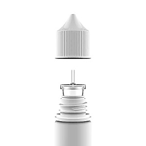 WHITE DROPPER EMPTY PET Chubby Gorilla V3 SQUEEZE BOTTLES - 120ml - with Plastic funnel, Pipette & 6 Label Stickers (6 pk) Solid White