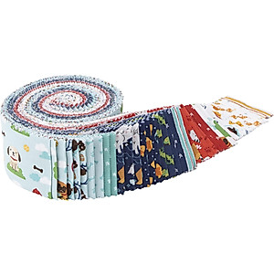 Lori Whitlock Pets Rolie Polie 40 2.5-inch Strips Jelly Roll Riley Blake Designs RP-13650-40