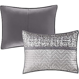 Madison Park Quilted Cal King Coverlet Set in Grey/Taupe Finish MP13-3400