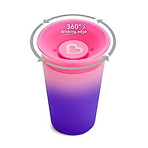 Munchkin® Miracle® 360 Color Changing, Plastic, Sippy Cup, 9 Ounce, Pink