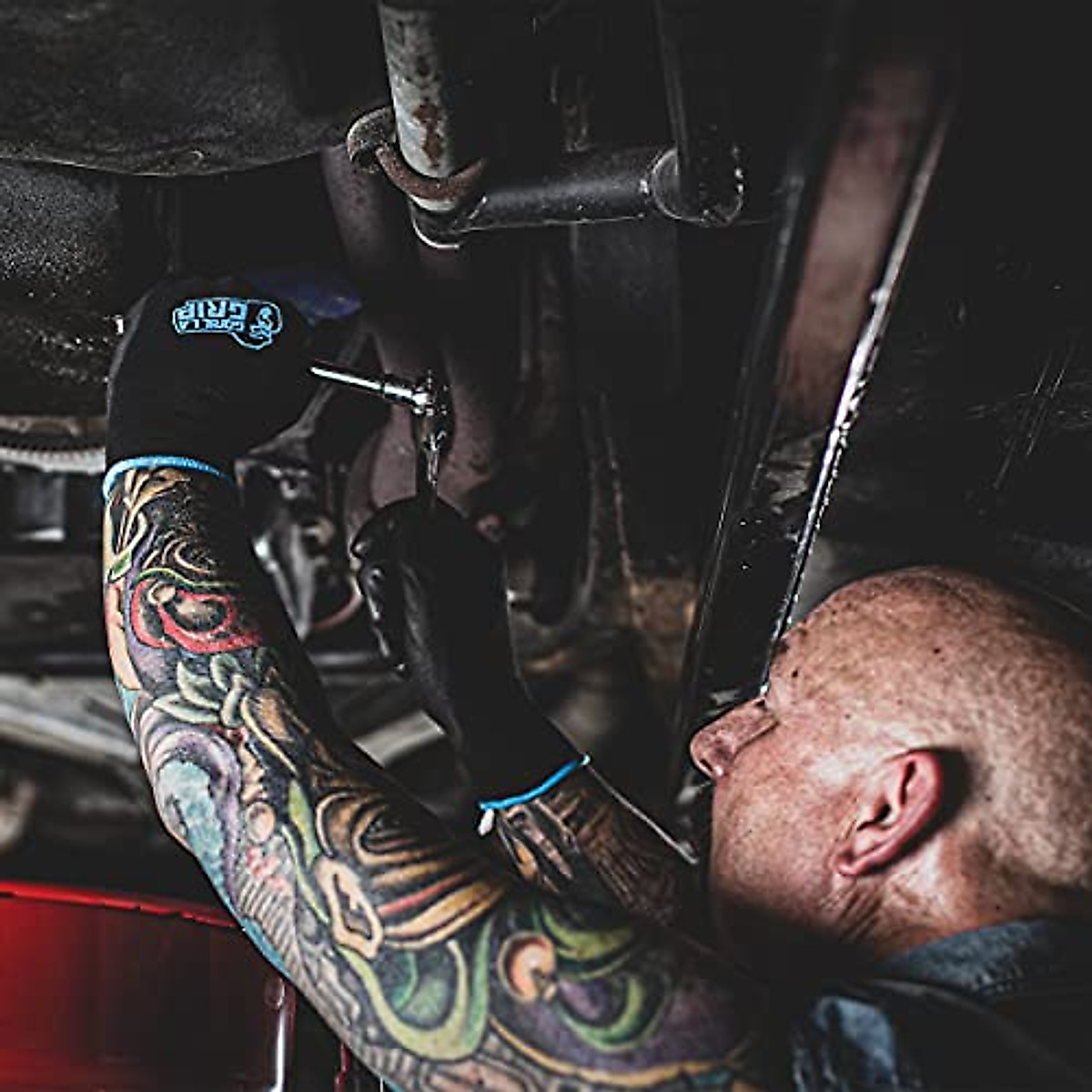 Gorilla Grip Never Slip, Maximum Grip All-Purpose Gloves (Large), Black