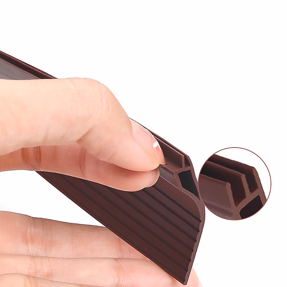 Eweniar Door Draft Stopper for Bottom of Door 39" Cuttable Weather Stripping Blocking Cold Air