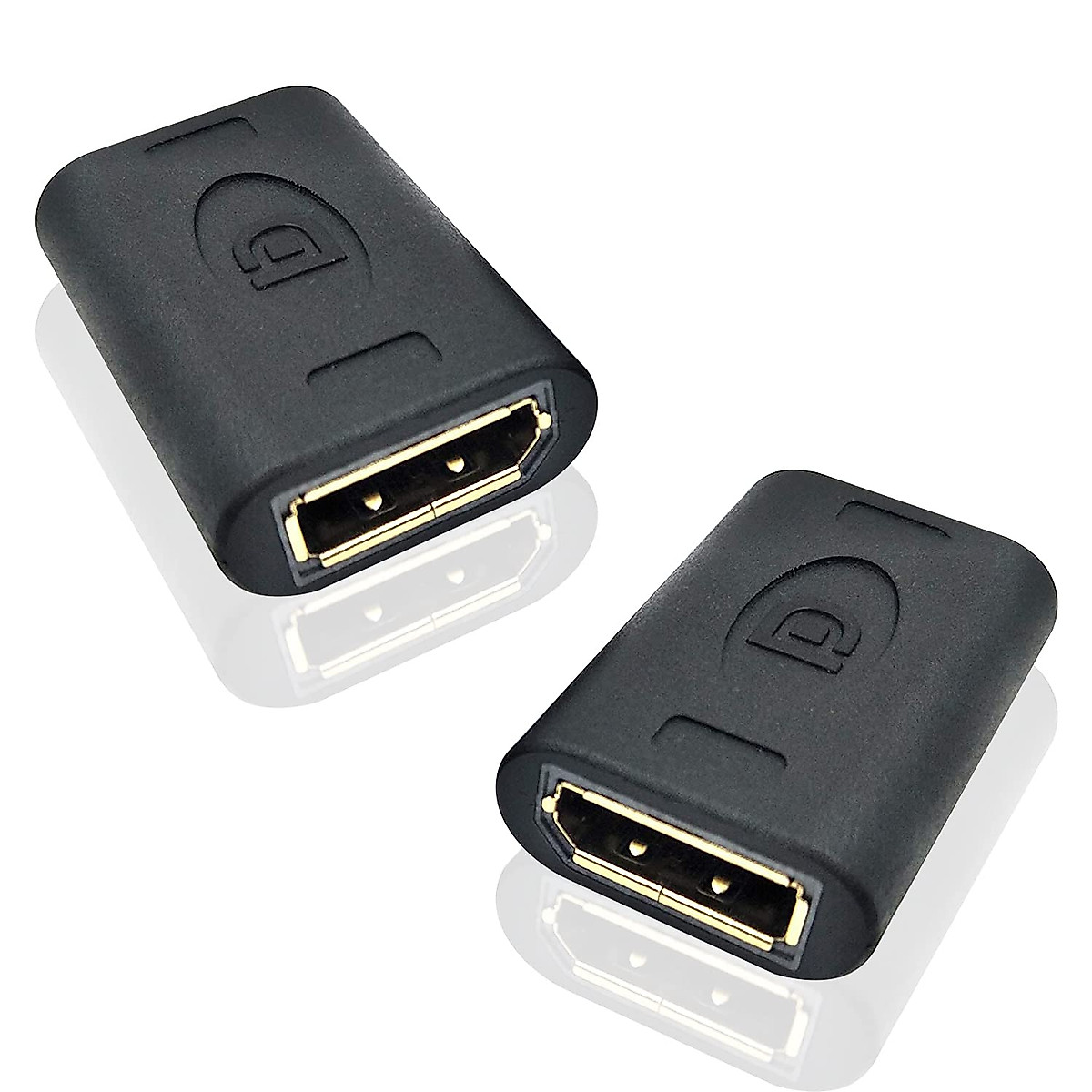 Poyiccot Displayport to Displayport Coupler, 2Pack DisplayPort (DP) Female to DisplayPort (DP) Female Convertor Extension Adapter Black (DP to DP Coupler)