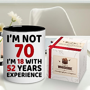 WHIDOBE 70th Birthday Gifts for Women, Men, Dad, Mom - 1954 Birthday Gifts for Women, 70 Years Old Birthday Gifts Coffee Mug for Wife, Friend, Sister, Her, Him, Brother, Colleague, Coworker, Christmas