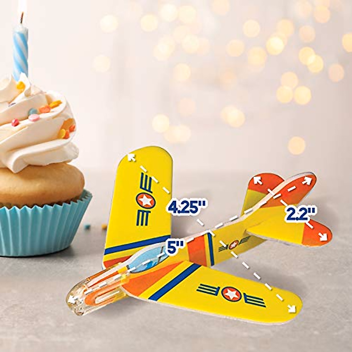 Party Favors for Kids - Bulk Toys - 72 Pack of Airplane Gliders Bulk Party Pack Individually Wrapped Flying Paper Planes – Assorted Designs - for Rewards and Prizes, Pinata Fillers, Carnival Prizes